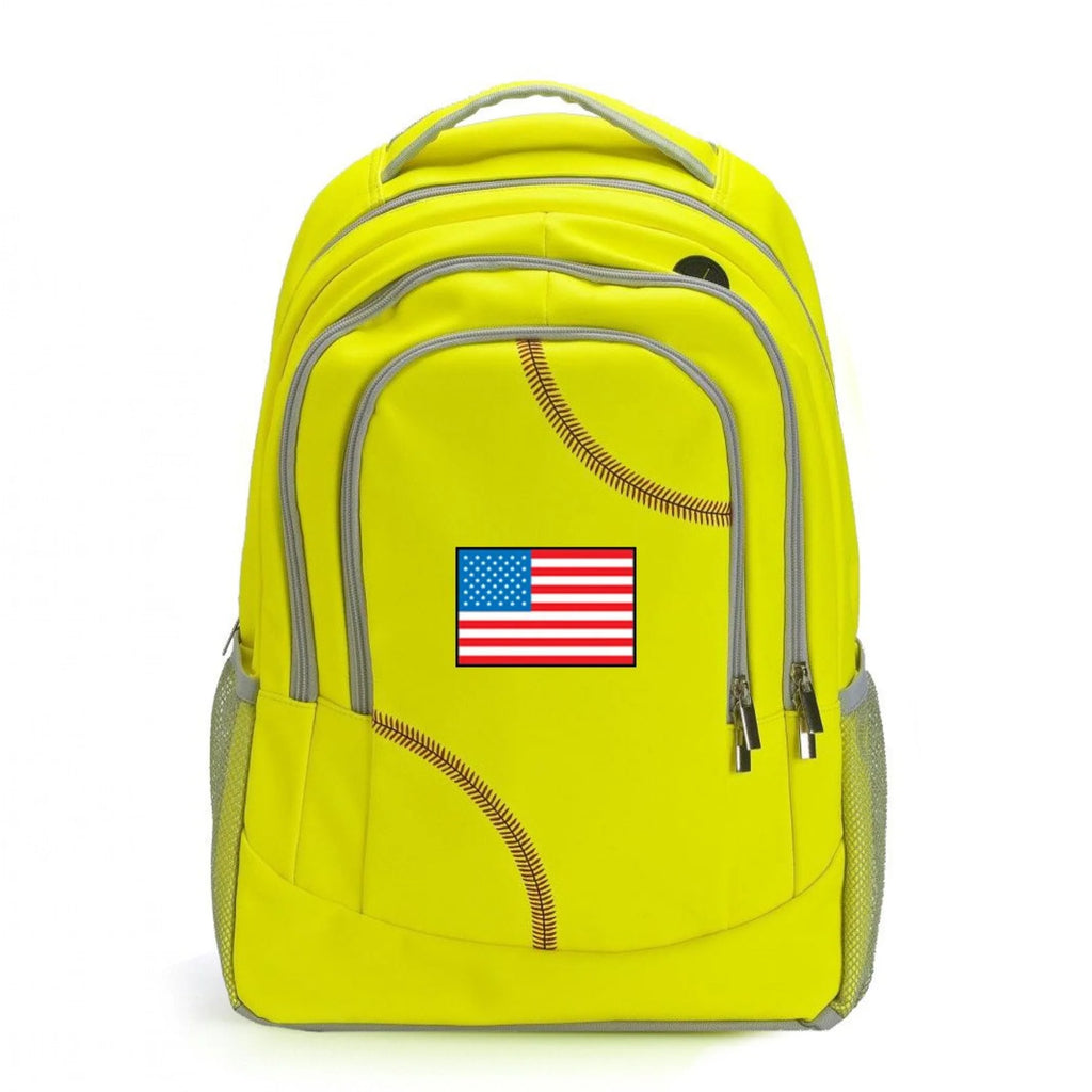 Zumer Sport 18" Softball Backpack with USA Flag-StrongSuitcases.com ...