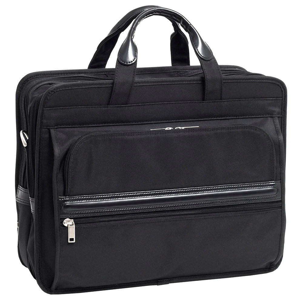 McKlein Elaston 15" Nylon Double Compartment Laptop Briefcase ...