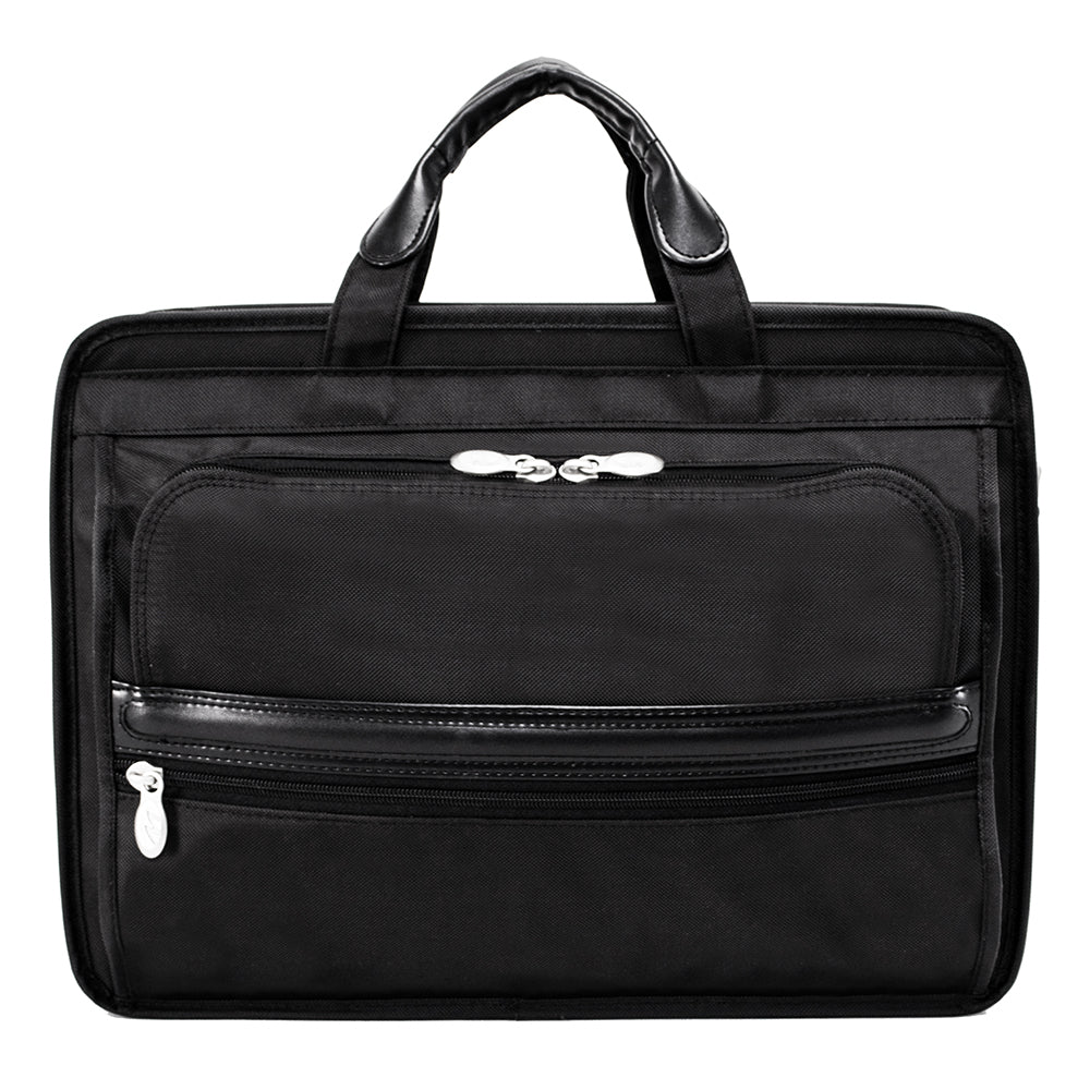 McKlein Elaston 15" Nylon Double Compartment Laptop Briefcase ...
