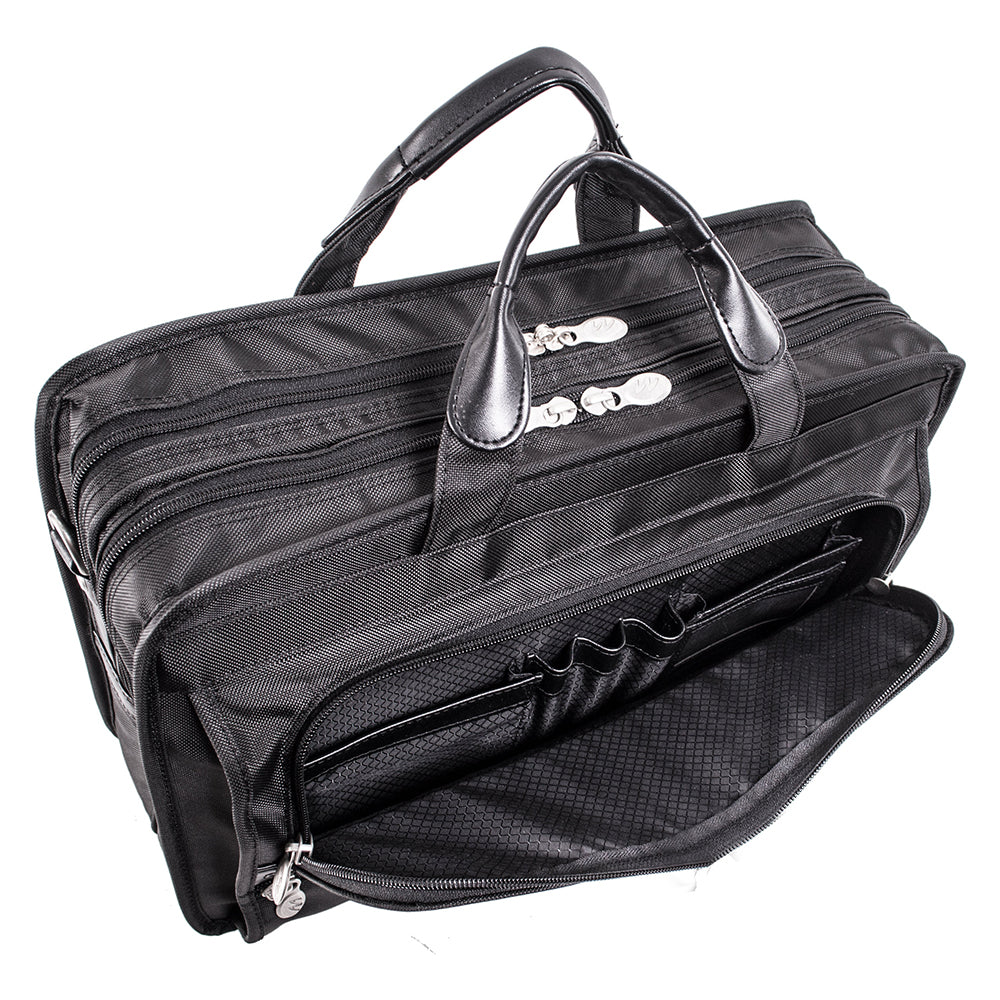 McKlein Elaston 15" Nylon Double Compartment Laptop Briefcase ...