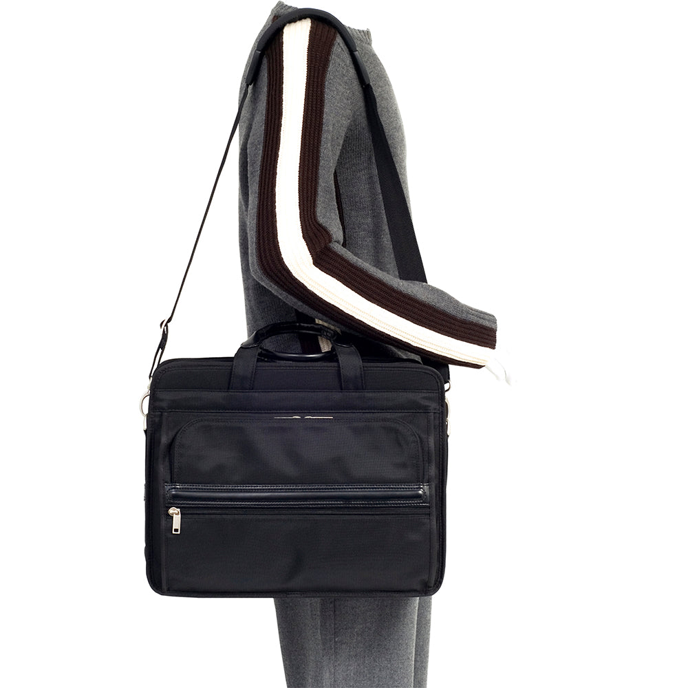 McKlein Elaston 15" Nylon Double Compartment Laptop Briefcase ...