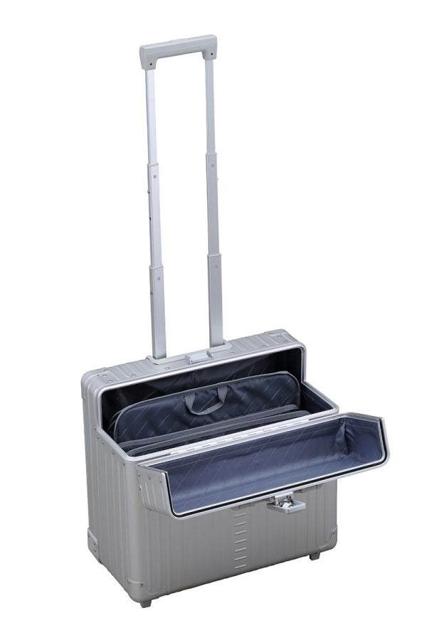Aleon 17″ Aluminum Vegan Rolling Pilot Case-Strongsuitcases.com ...